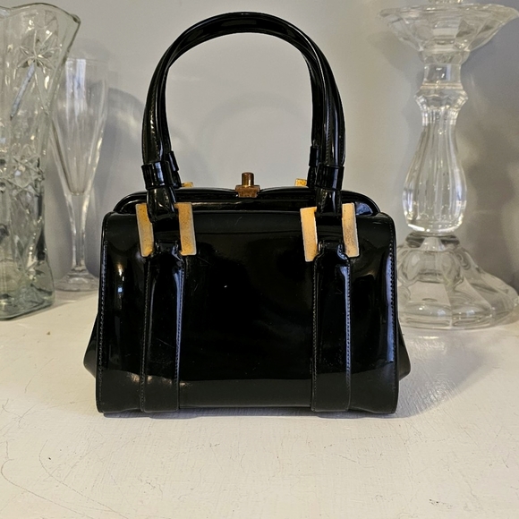 Lewis Vintage | Bags | Authentic 95s Vintage Lewis Black Patent Leather ...